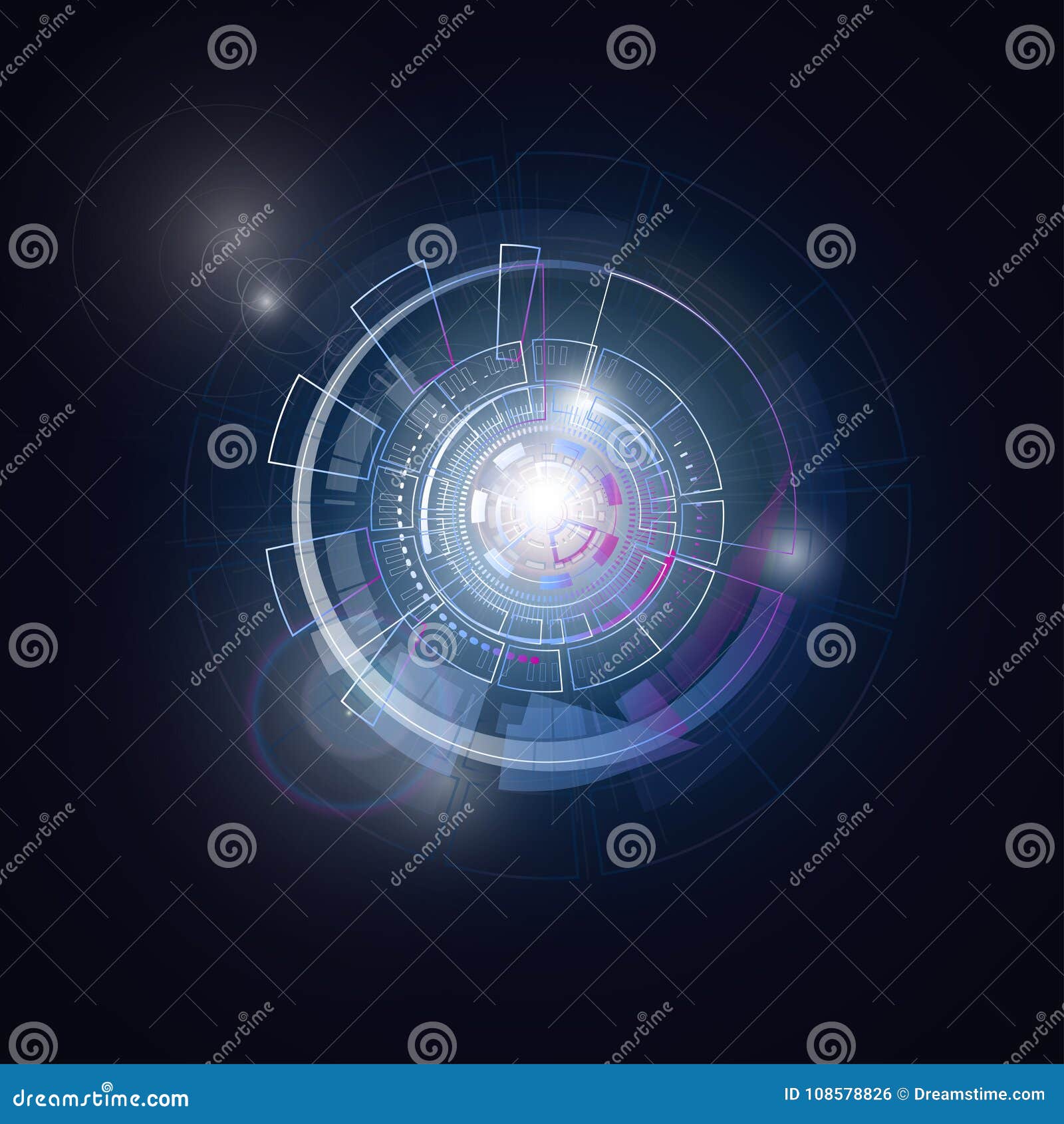 Space Round Universe Planet System Stock Vector - Illustration of ...