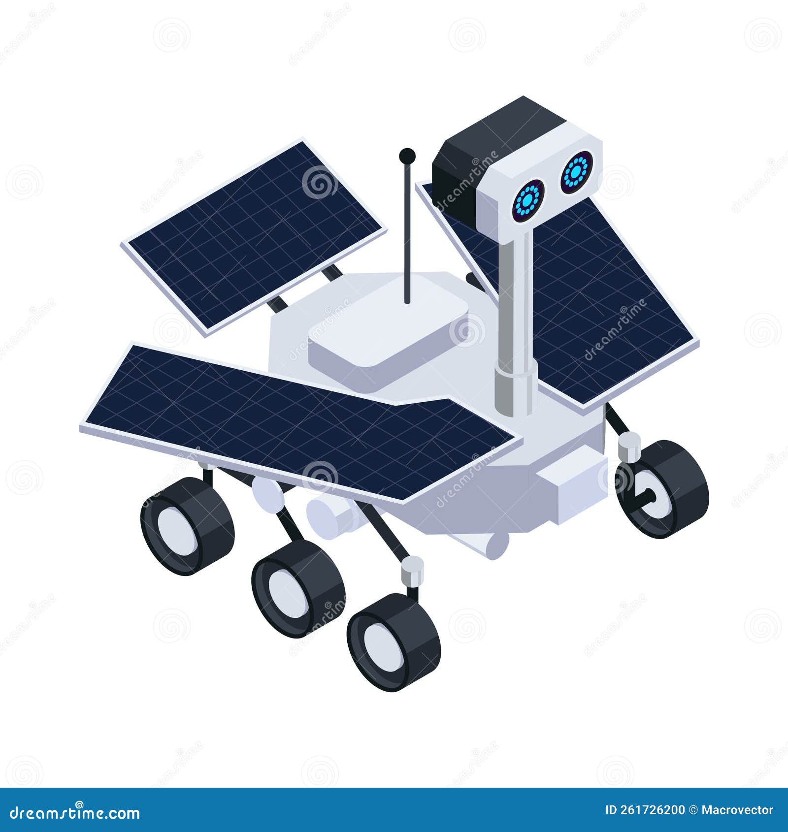 Space Rover Icon stock vector. Illustration of spacecraft - 261726200