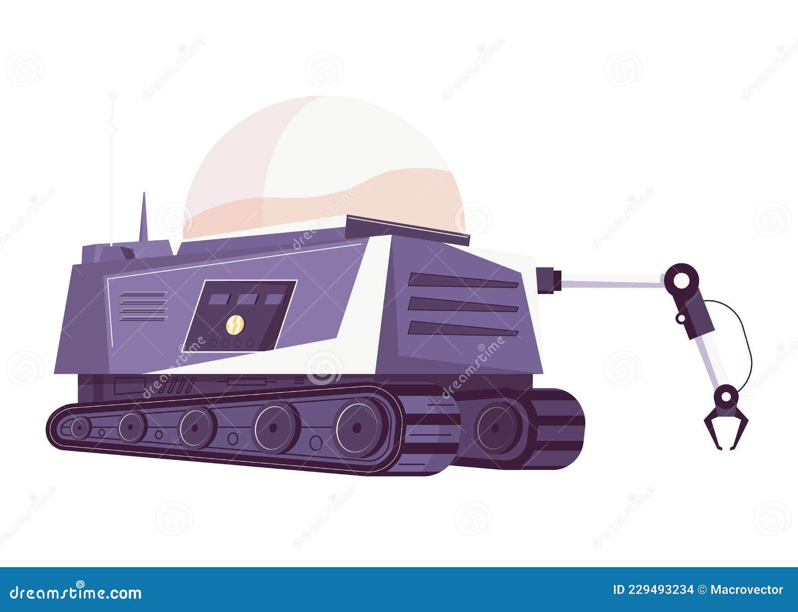 Space Rover, Robotic Autonomous Vehicle For Mars Or Moon Exploration ...