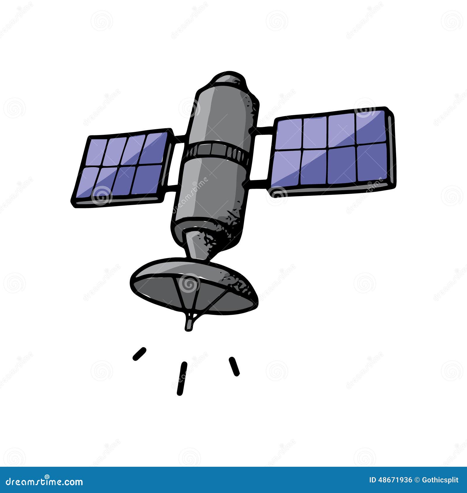 Space satellite stock vector. Illustration of colors - 48671936