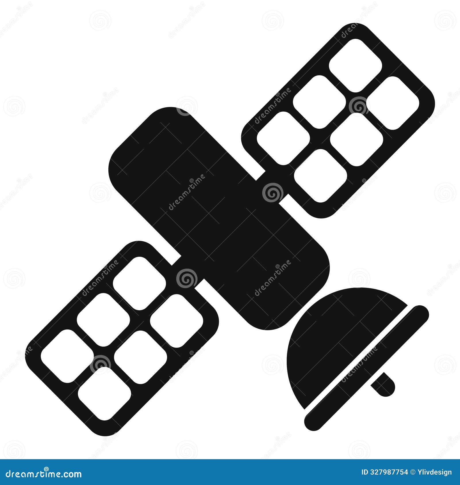 Space Satellite Orbiting Earth Transmitting Signals Stock Vector ...