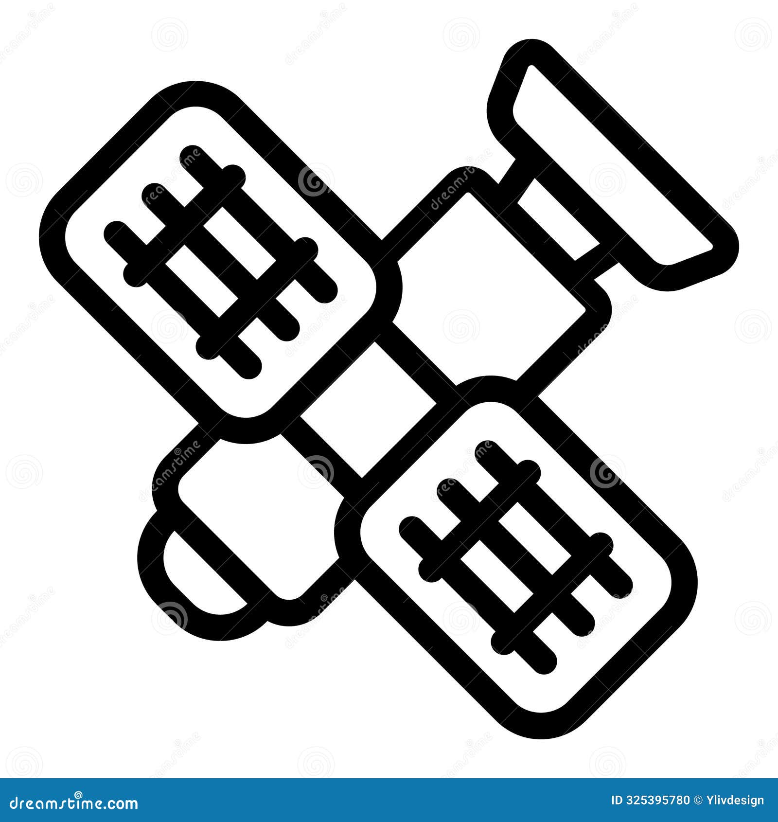 Space Satellite Orbiting Earth Transmitting Signals Stock Illustration ...