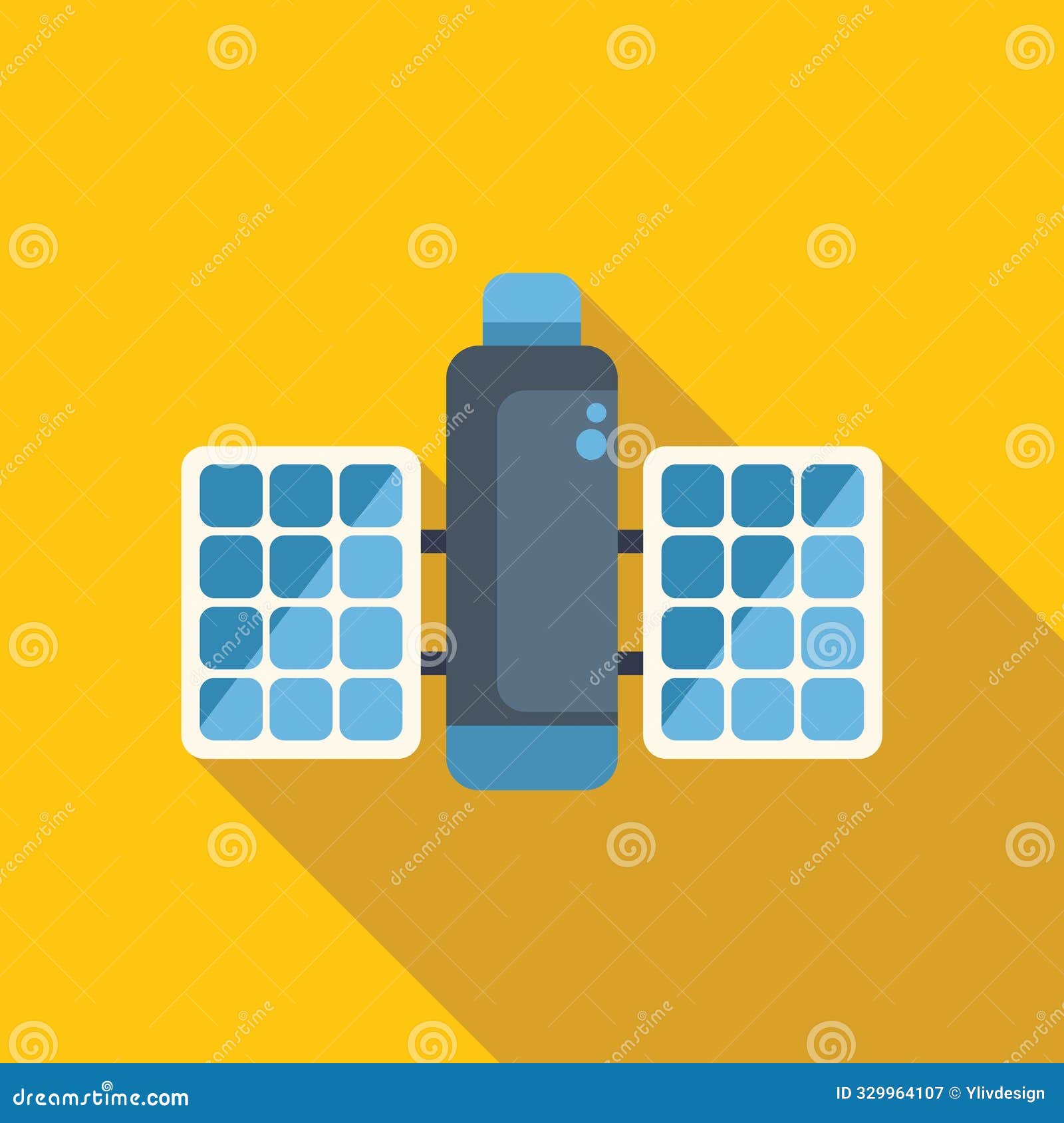 Space Satellite Orbiting Earth Transmitting Signals with Solar Panels ...