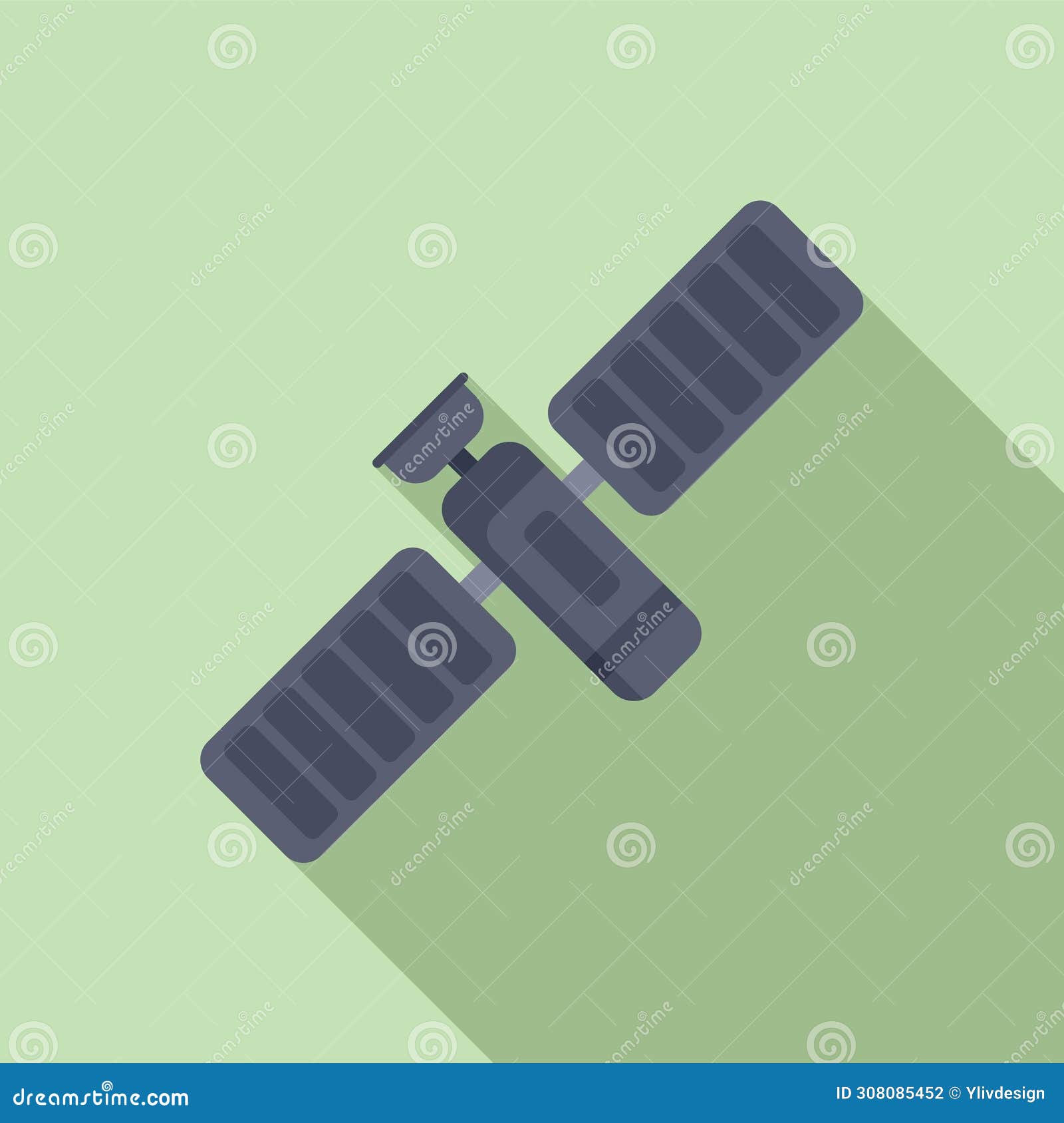 Space Satellite Power Icon Flat Vector. Source Cell Stock Vector ...