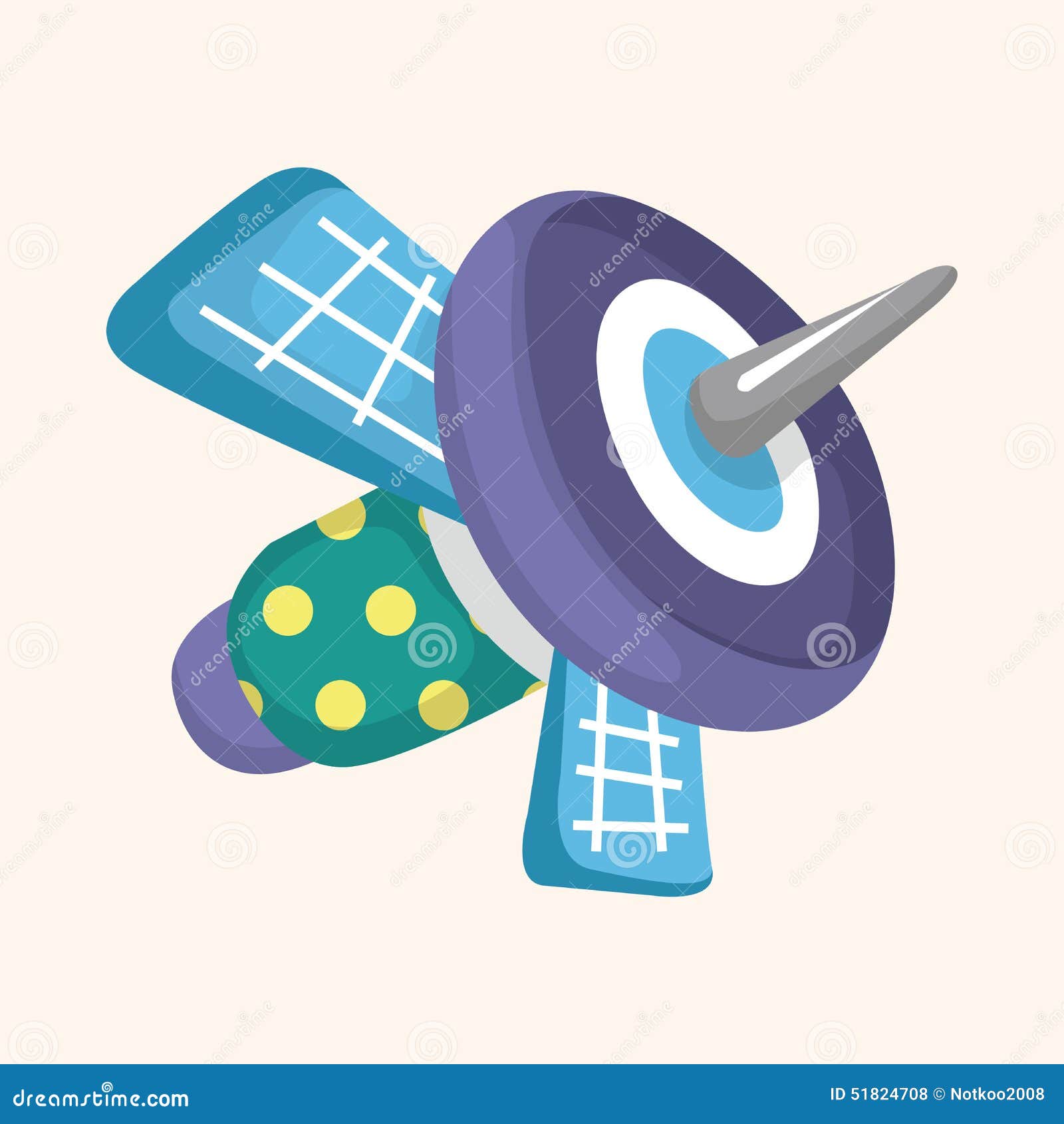 Space Satellite Theme Elements Stock Vector - Illustration of shadow ...