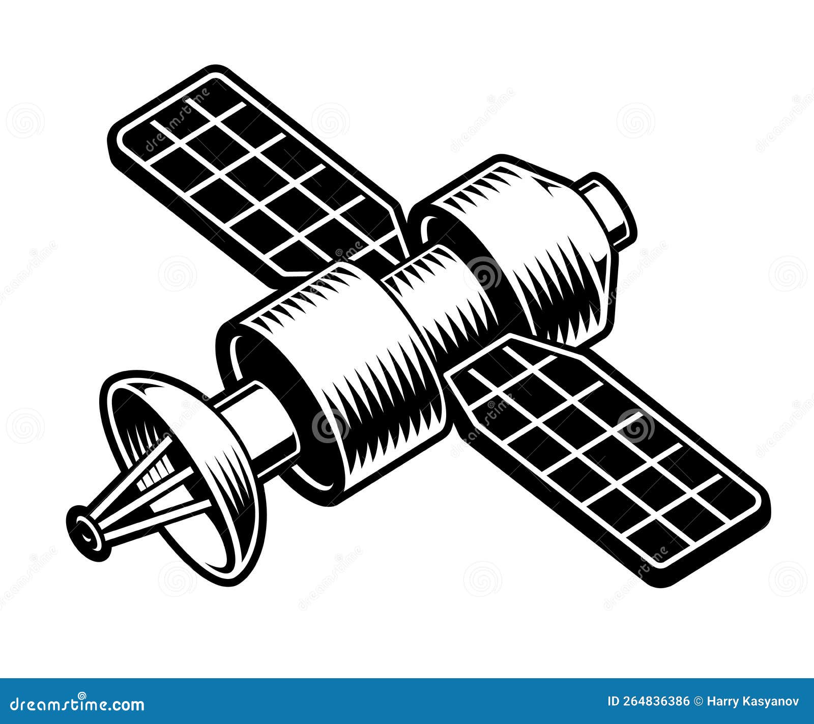 GPS Satellite Vector Illustration Cartoon Style | CartoonDealer.com ...