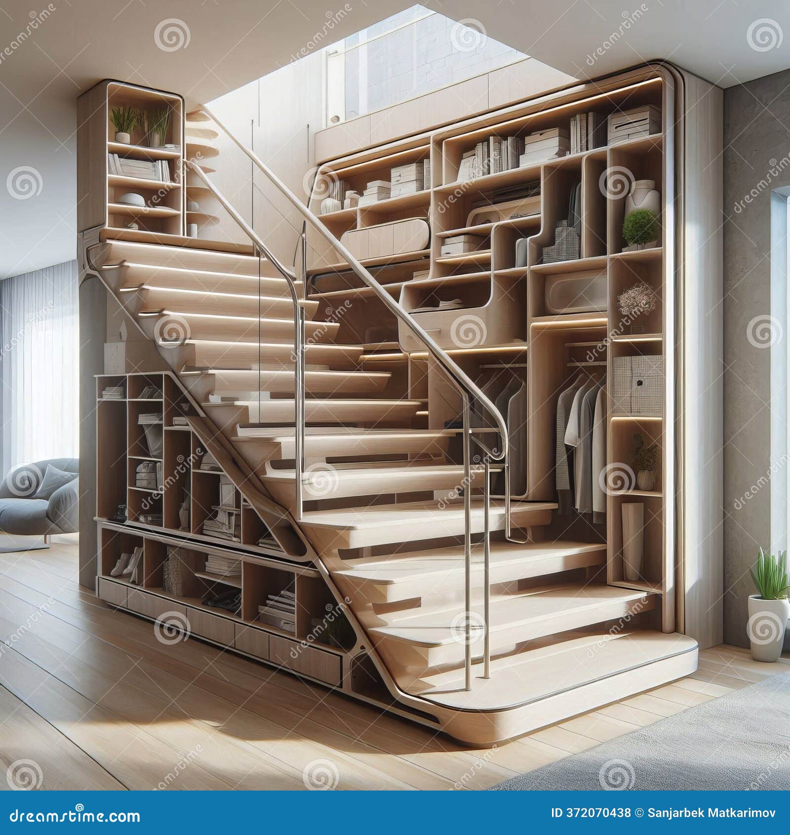 Compact Handrail Design For Efficiency Vector Illustration ...