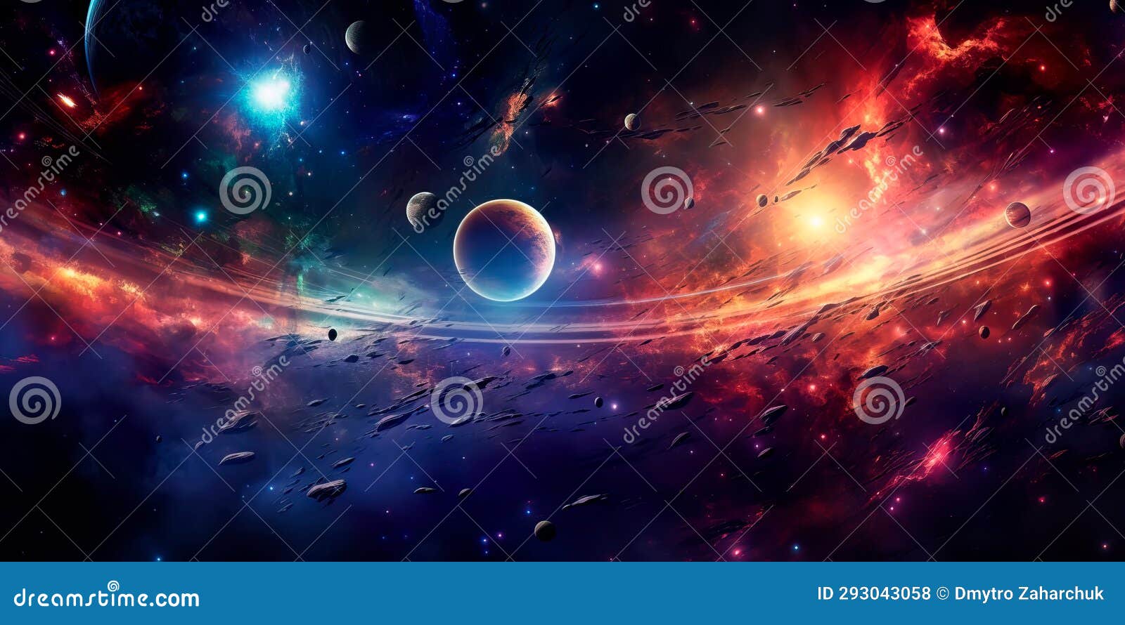 Space Scene with Celestial Bodies Space Showing the Beauty of Space ...