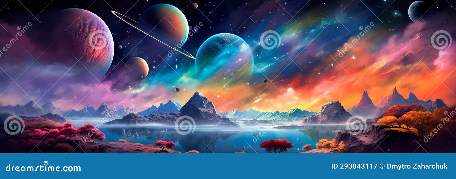 Space Scene with Celestial Bodies Space Showing the Beauty of Space ...