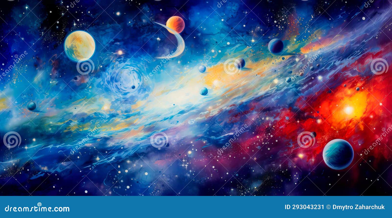 Space Scene with Celestial Bodies Space Showing the Beauty of Space ...