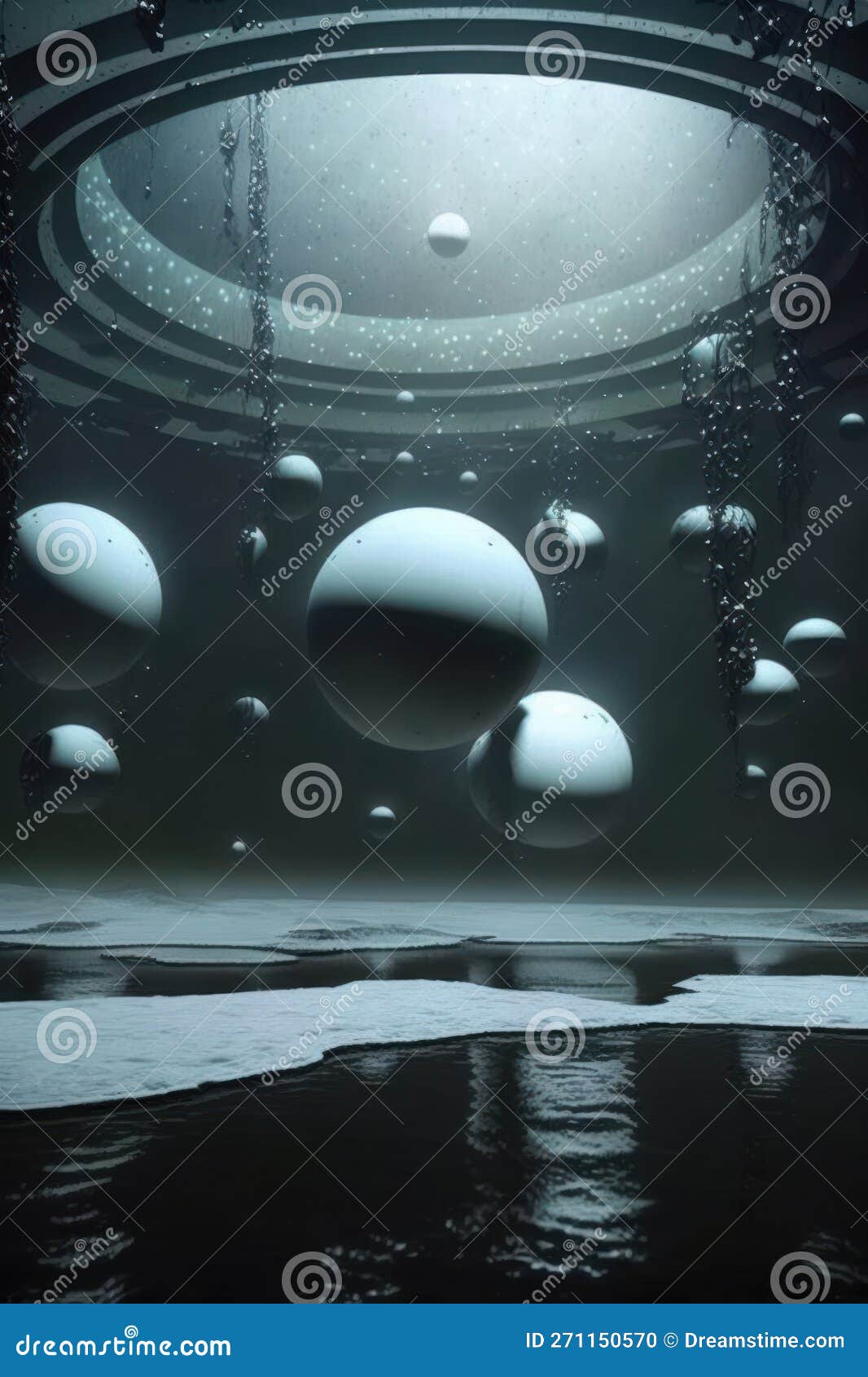 Multiverse. Many Spheres Of The Universes On A Black Background Vector ...