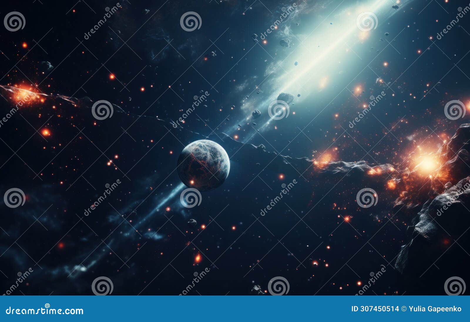 Space Scene Moving Planets in Space, Stock Photo - Image of journey ...
