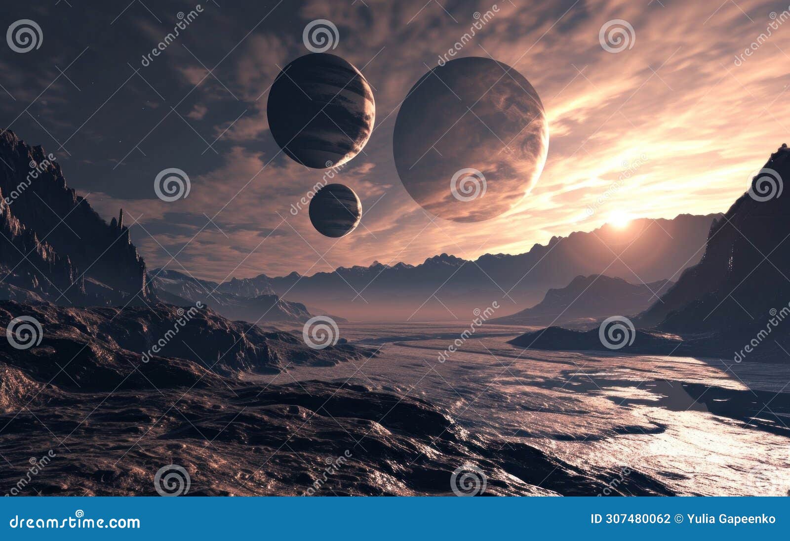 Space Scene Moving Planets in Space, Stock Photo - Image of scene ...