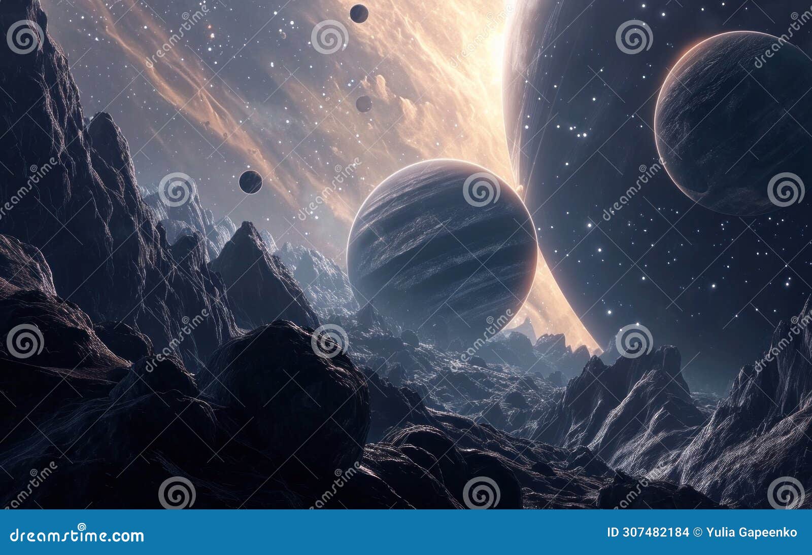 Space Scene Moving Planets in Space, Stock Photo - Image of exploration ...