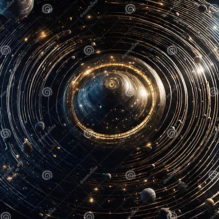 A Space Scene that Portrays a Concept of a Multi-dimensional or ...