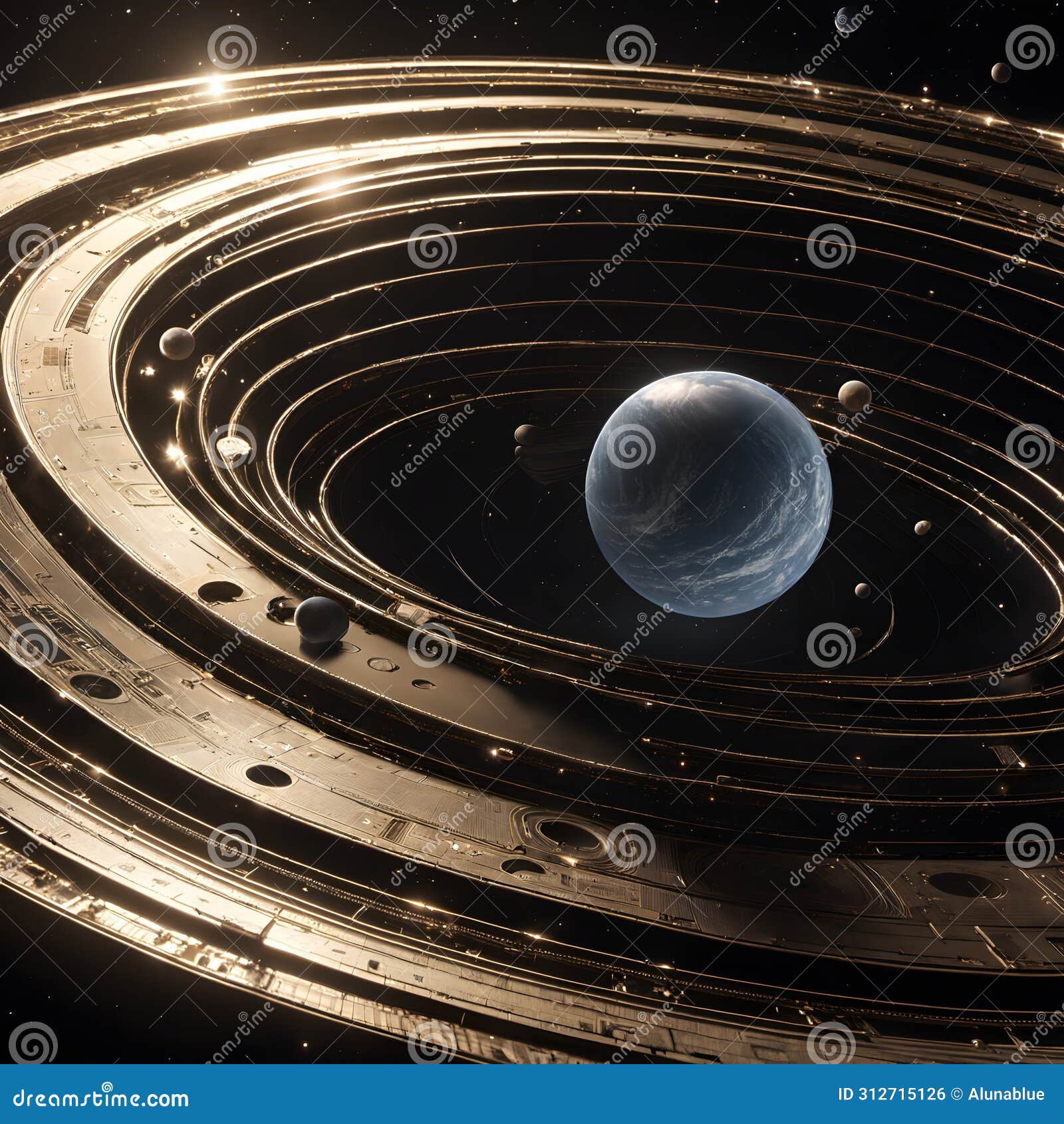 A Space Scene that Portrays a Concept of a Multi-dimensional or Parallel Universe. Stock Photo ...