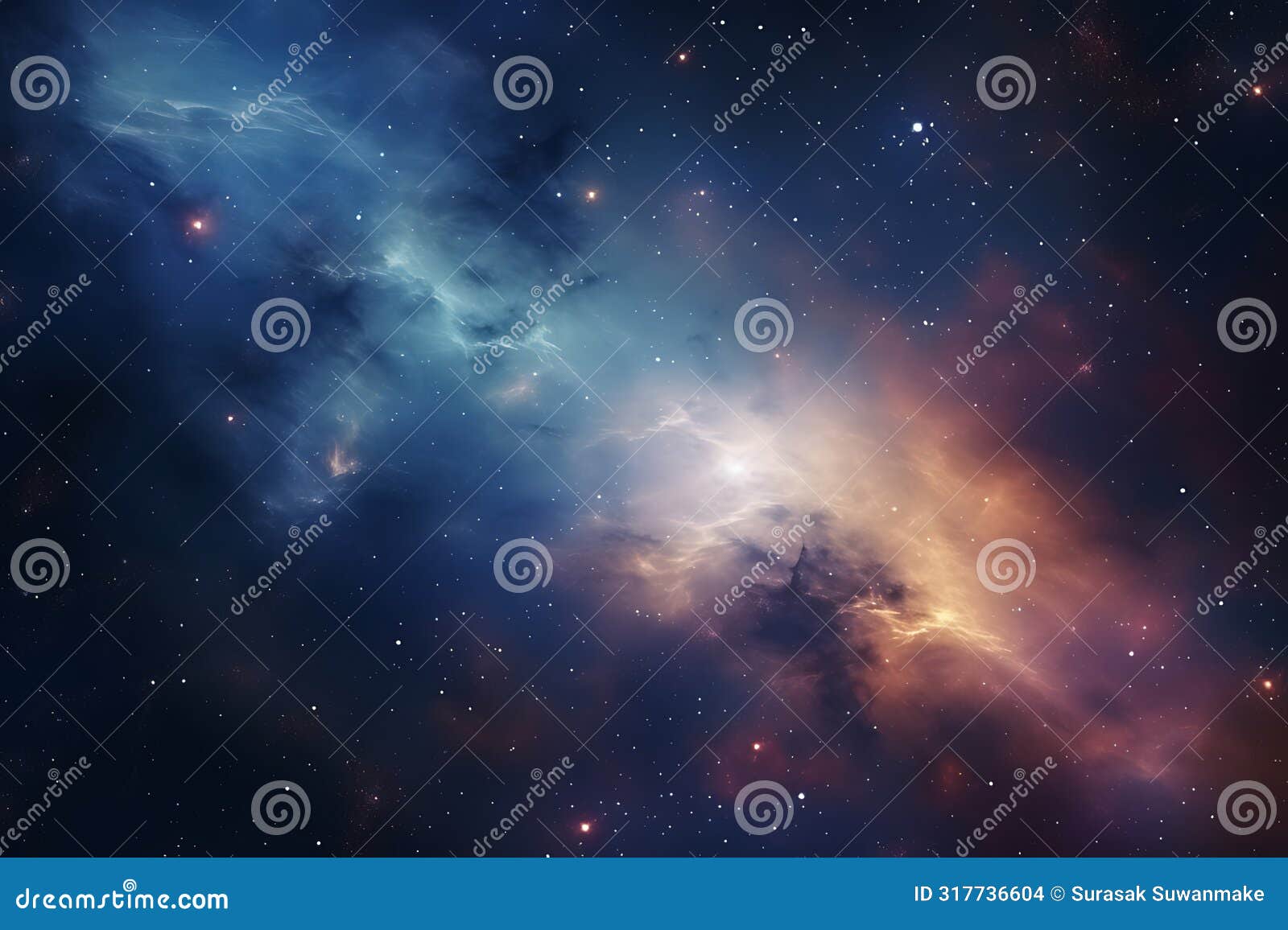 Space Scene with Stars in the Galaxy. Panorama. Universe Filled with ...