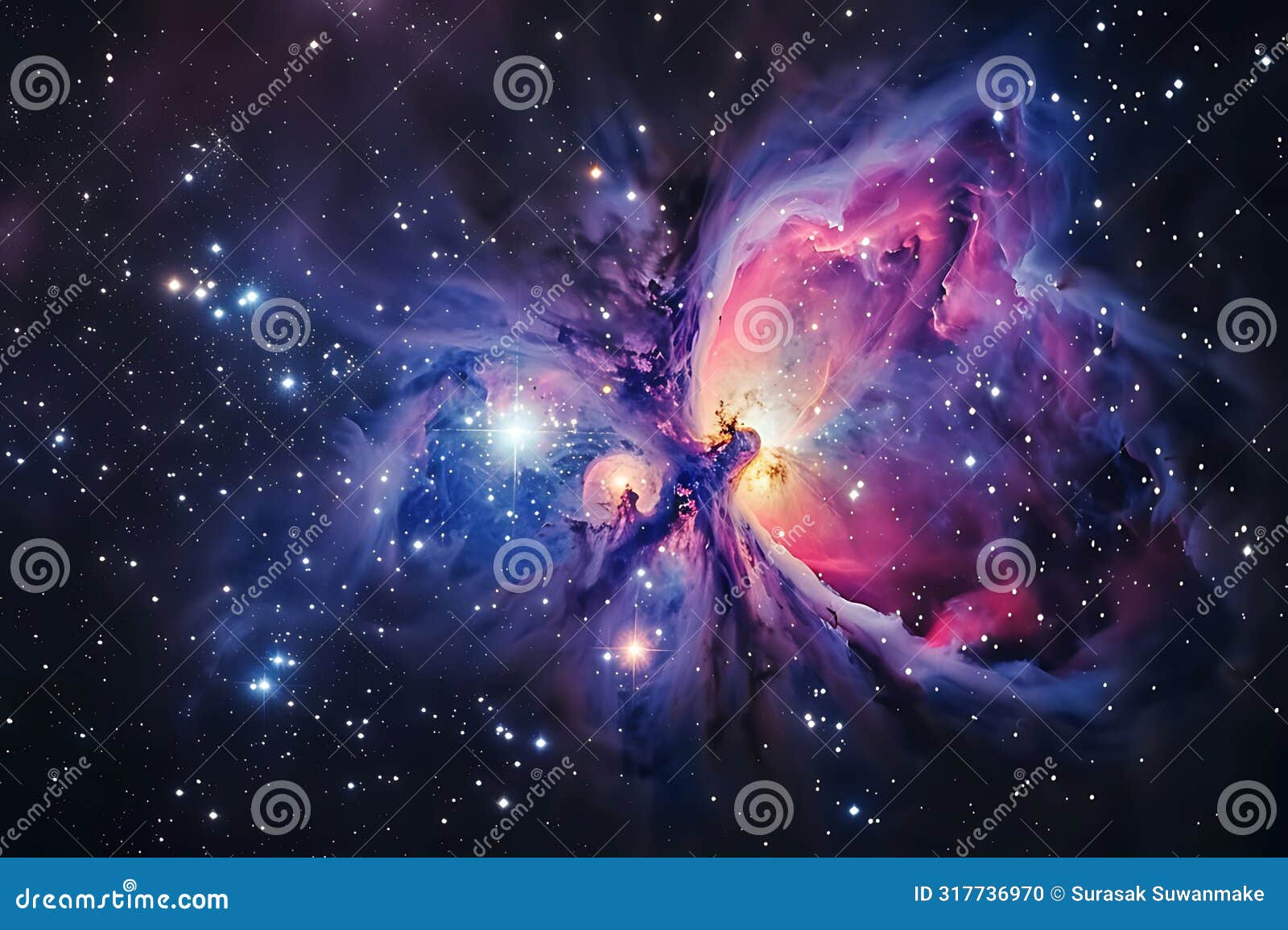 Space Scene with Stars in the Galaxy. Panorama. Universe Filled with ...