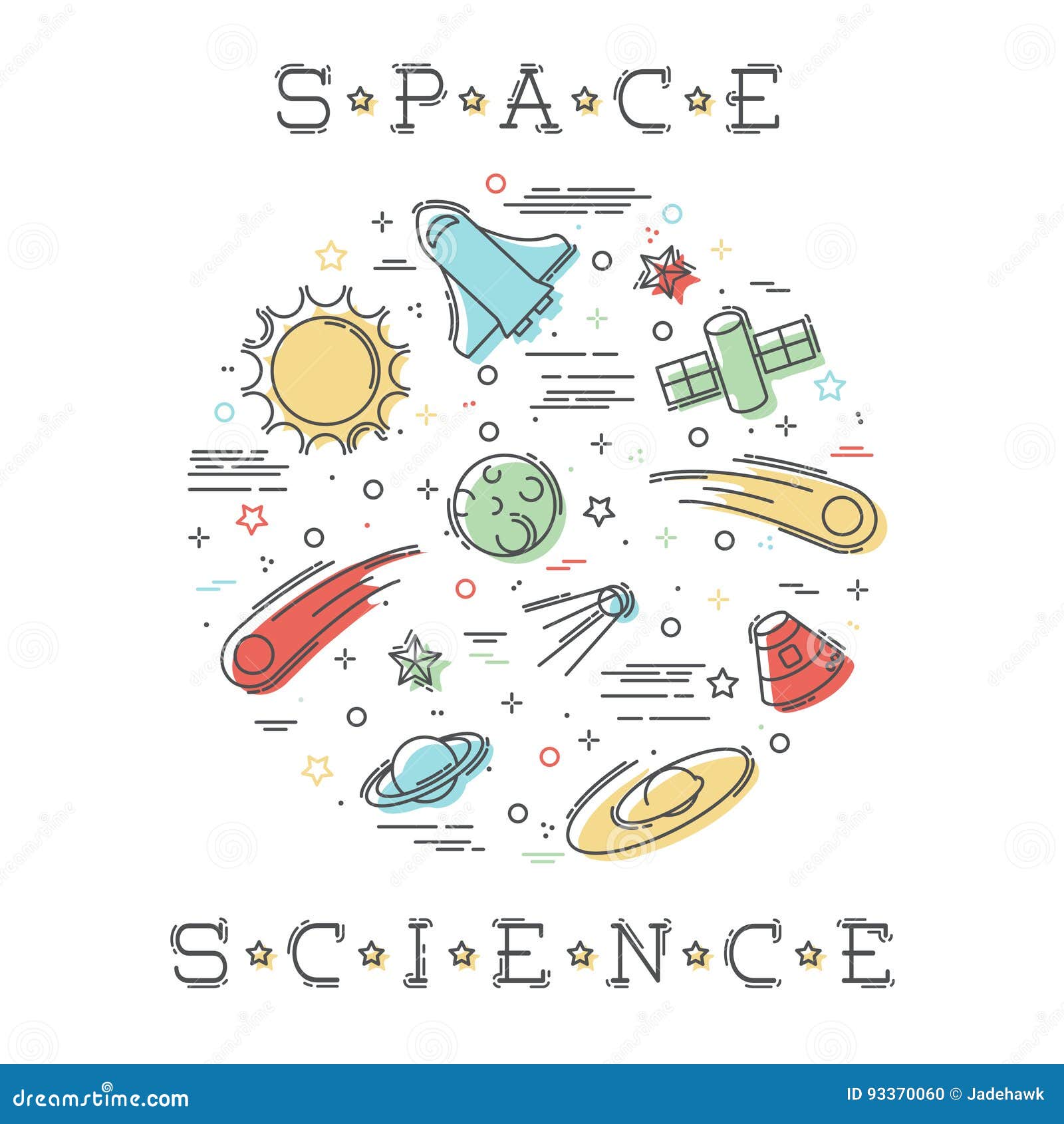 Space Science illustration stock vector. Illustration of elegance ...