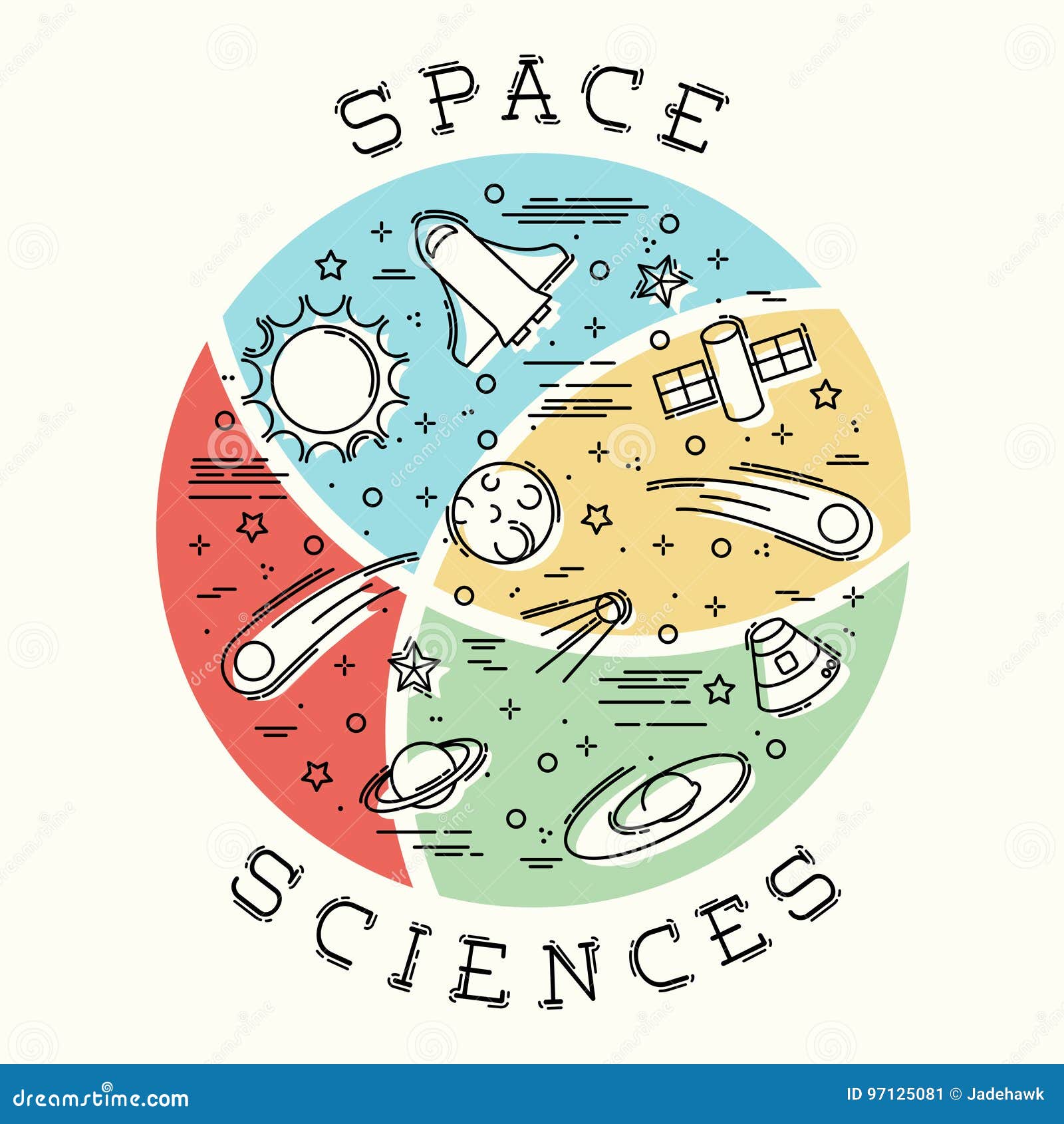 Space Science illustration stock vector. Illustration of backgrounds ...
