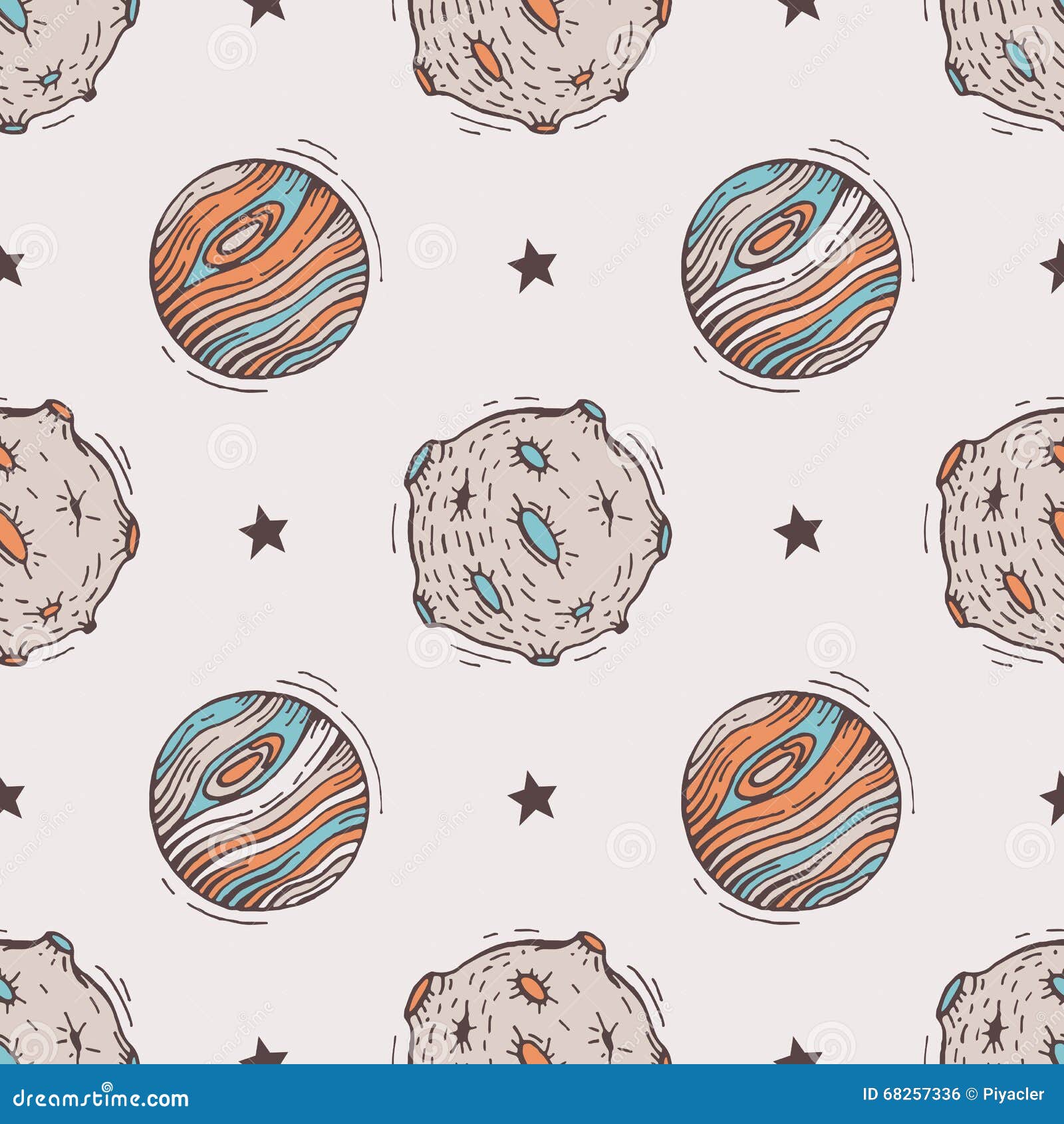 Space seamless pattern stock vector. Illustration of space - 68257336