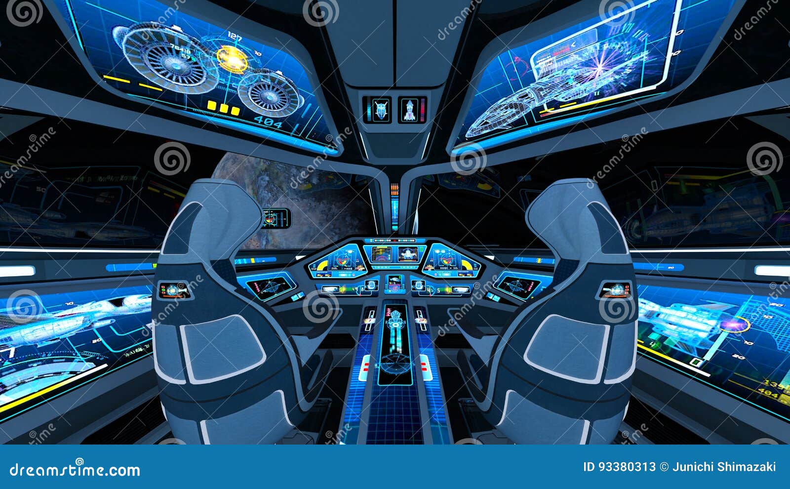 Space ship cockpit stock image. Image of high, station - 93380313