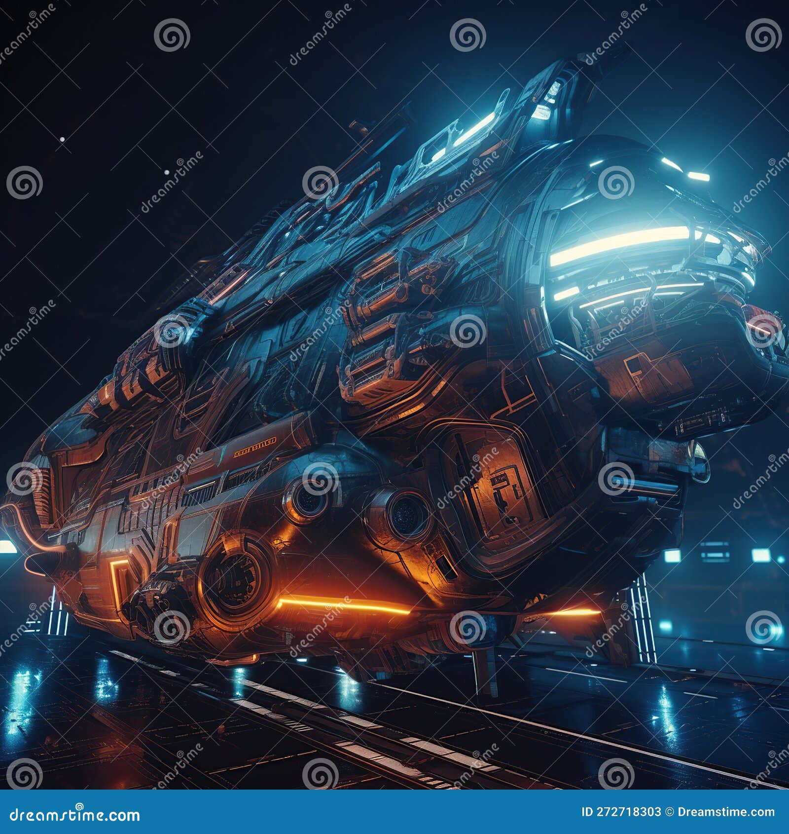 Space Ship Front with Glass Windshield. Generative Ai Stock ...