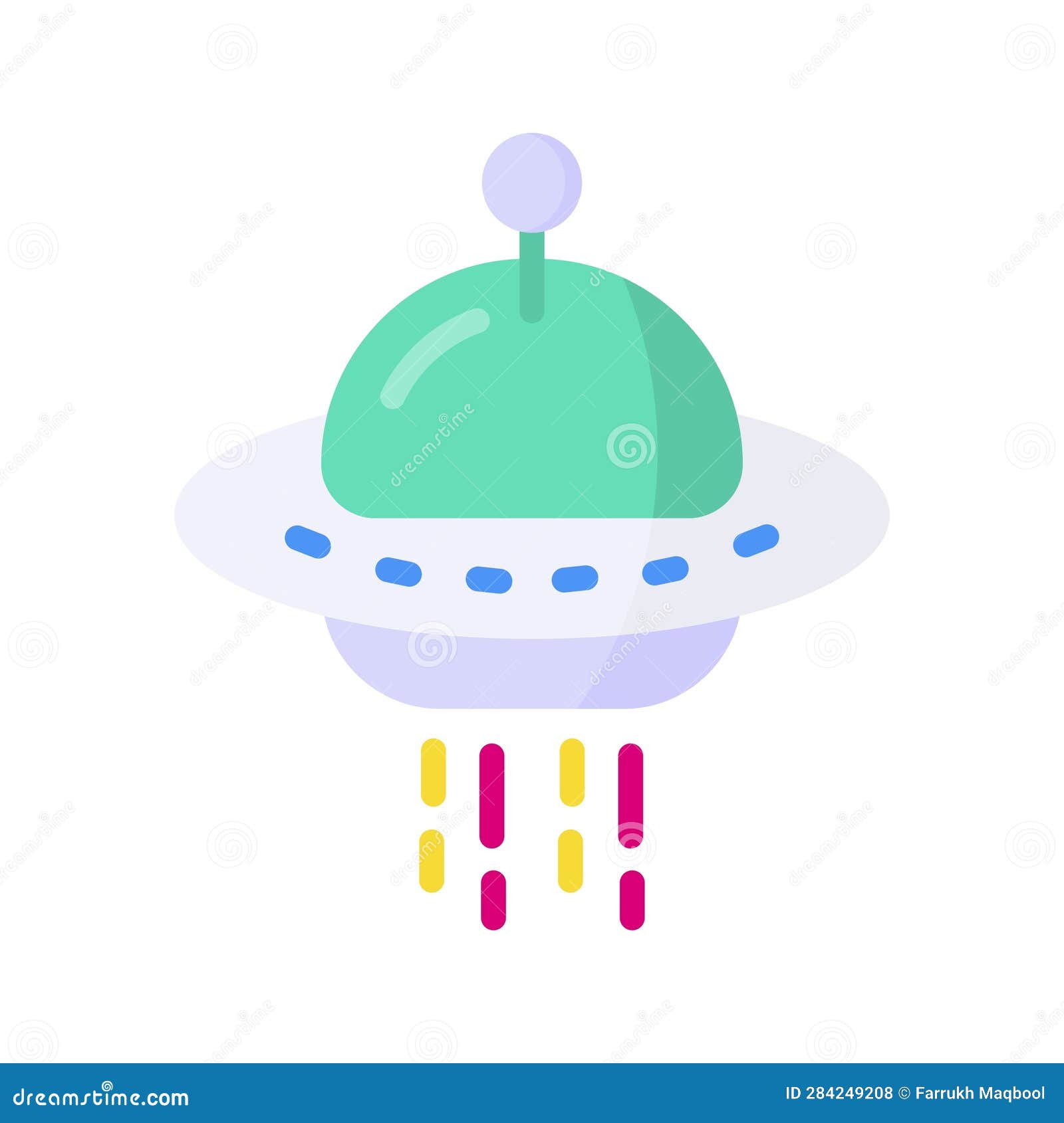 Space Ship Icon Image. stock vector. Illustration of icon - 284249208