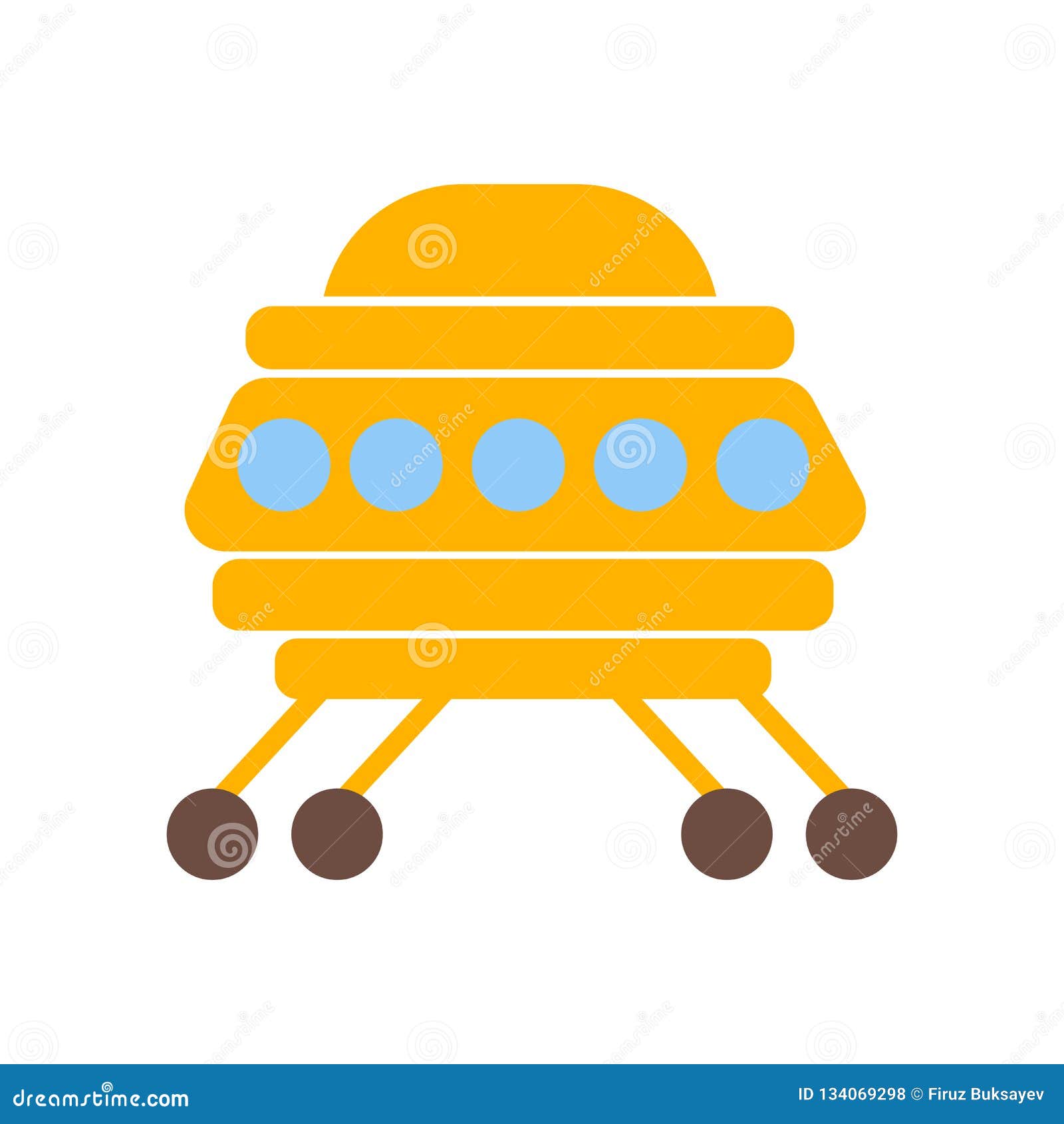 Space Ship Icon Vector Sign and Symbol Isolated on White Background ...