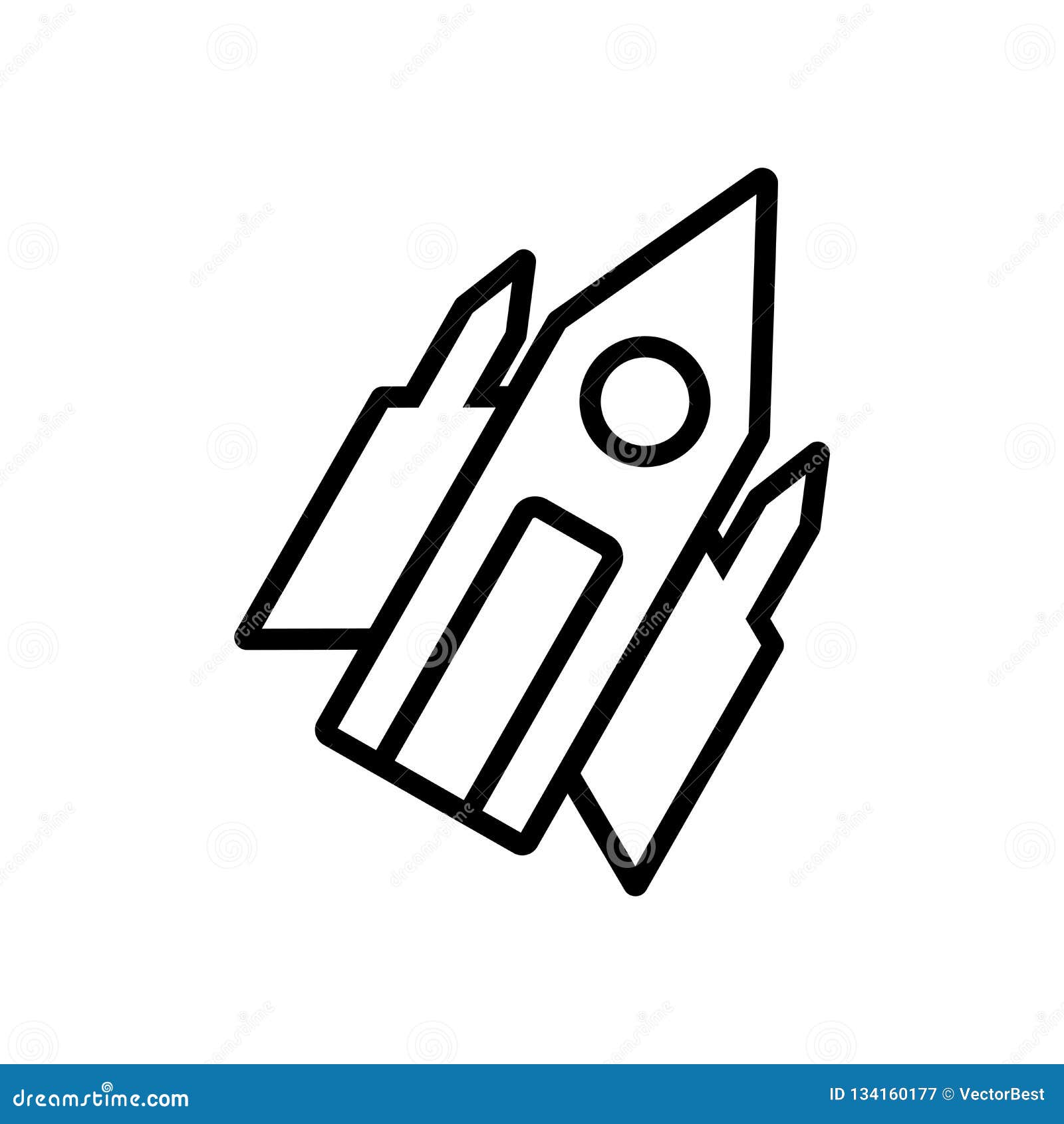 Space Ship Icon Vector Sign and Symbol Isolated on White Background ...