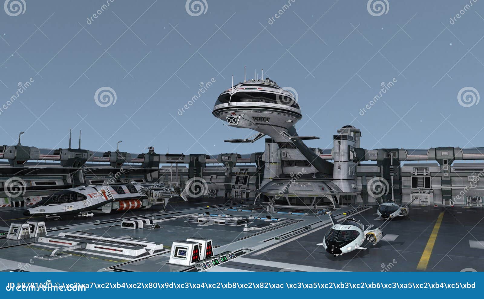 Space ship stock photo. Image of exploration, base, technology - 58781620