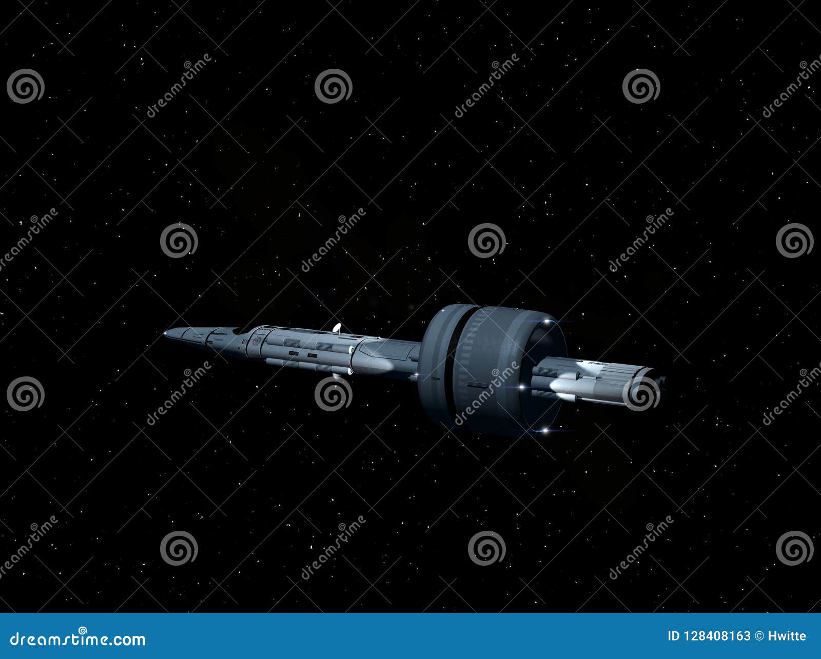 Space Ship Interstellar Flight 3d-Rendering Stock Image - Image of lens ...