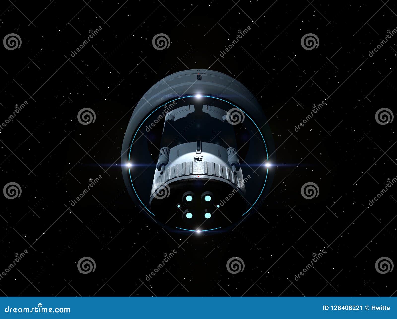 Space Ship Interstellar Flight 3d-Rendering Stock Illustration ...
