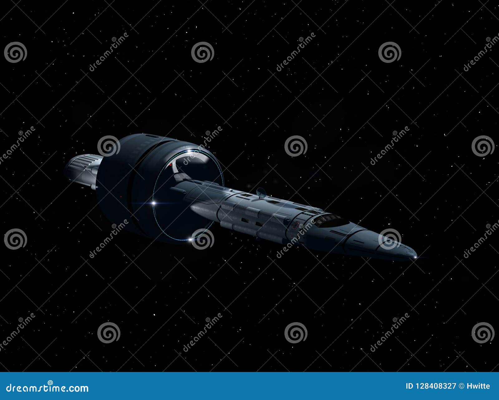 Space Ship Interstellar Flight 3d-Rendering Stock Illustration ...