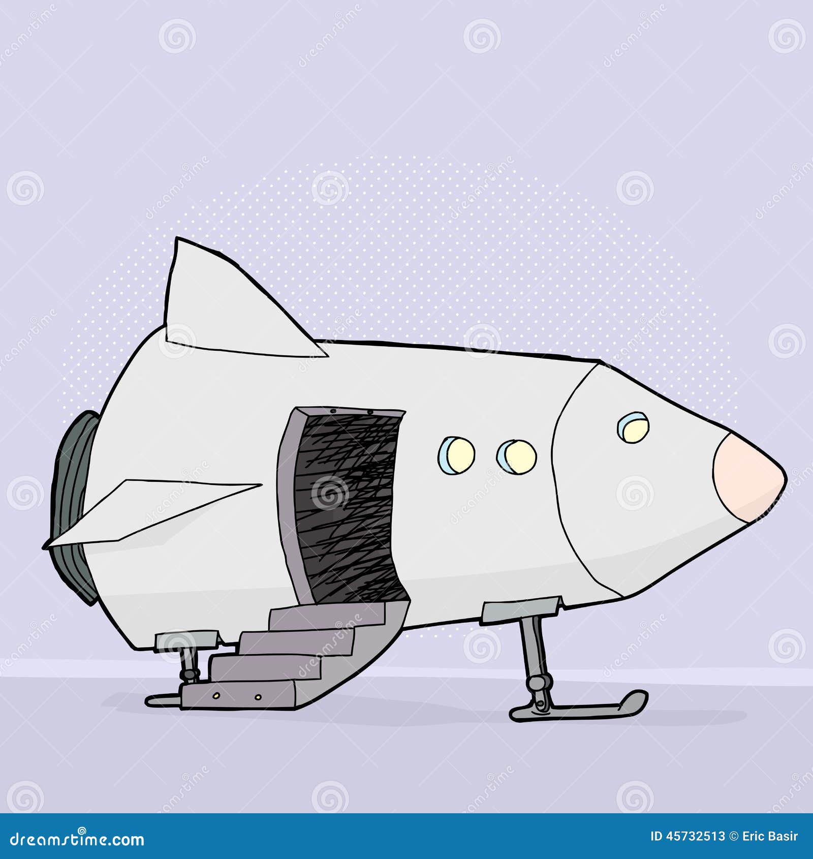 Space Ship with Open Door stock vector. Illustration of spaceship ...