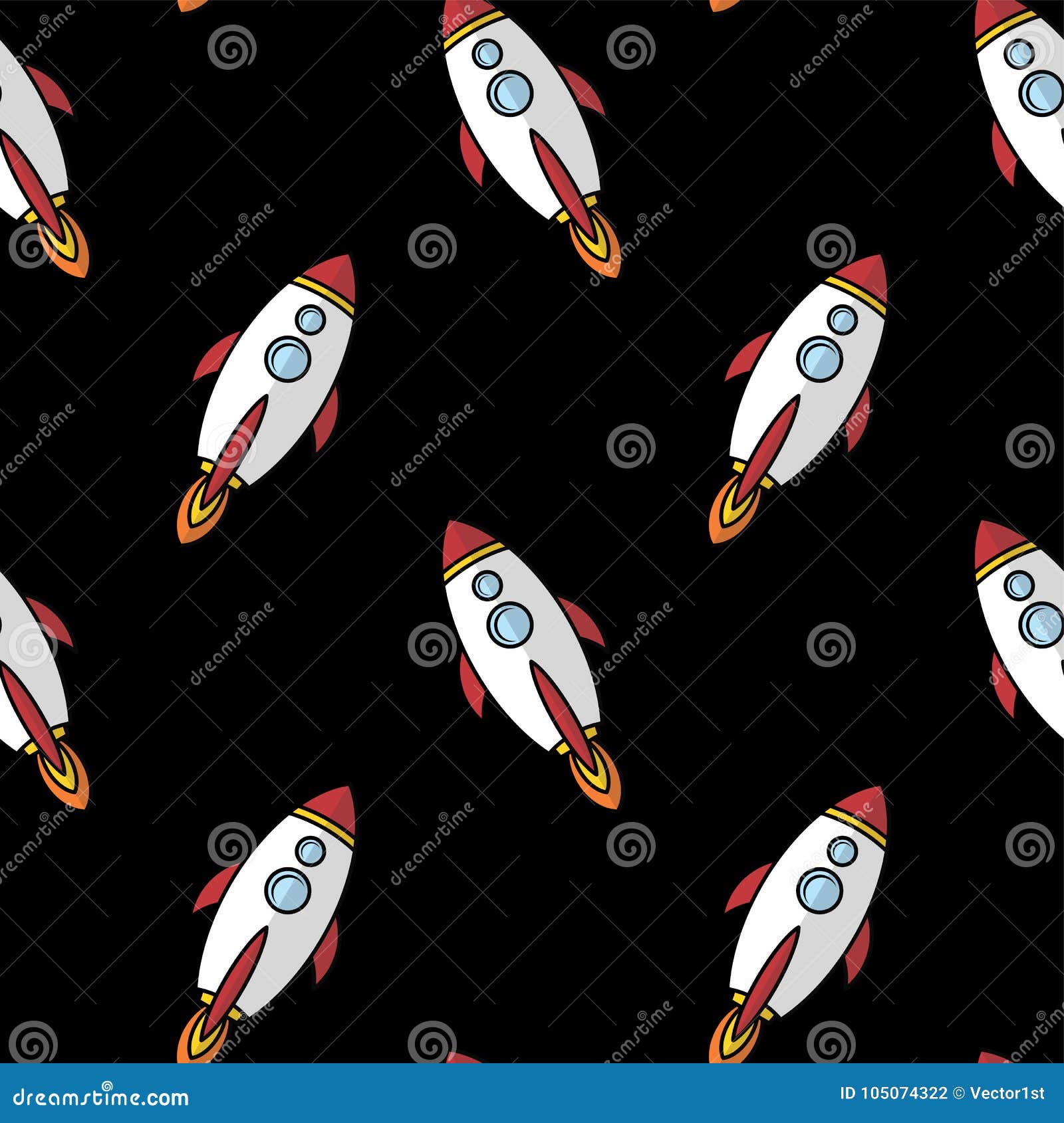 Space Ship Rocket Shuttle Cartoon Art Stock Vector - Illustration of ...