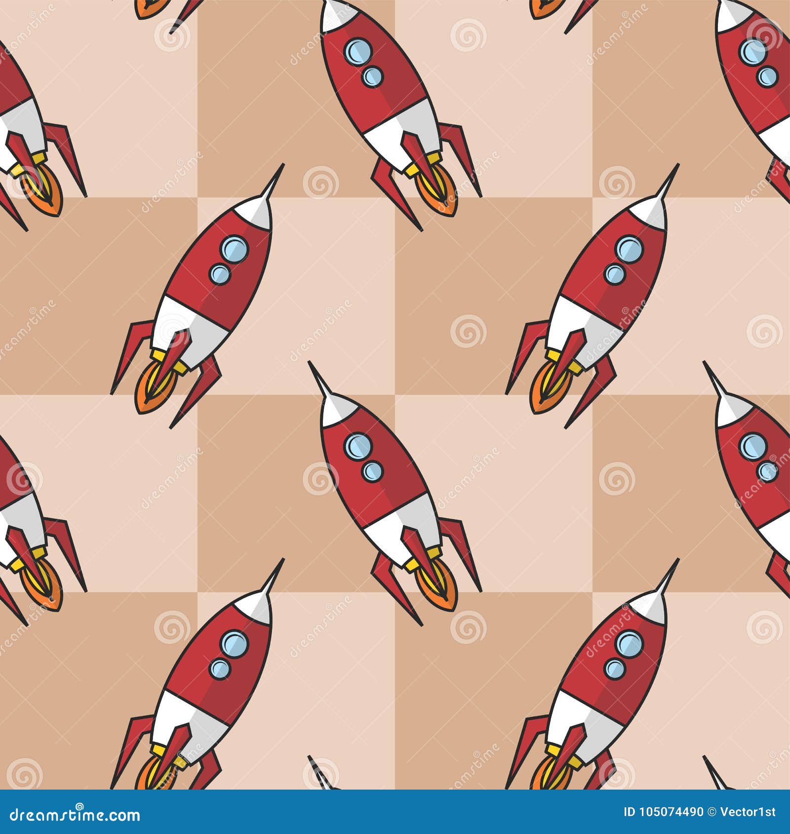 Space Ship Rocket Shuttle Cartoon Art Stock Vector - Illustration of ...