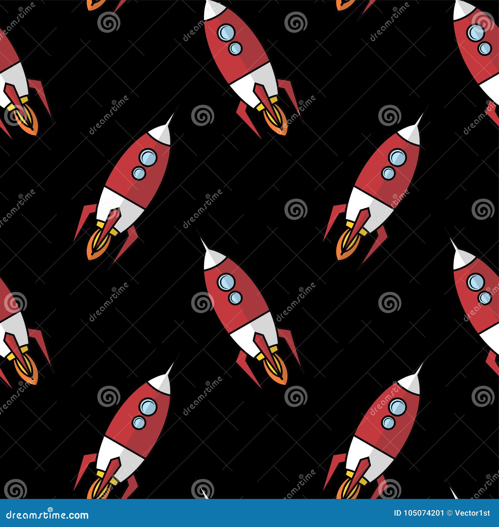 Space Ship Rocket Shuttle Cartoon Art Stock Vector - Illustration of ...