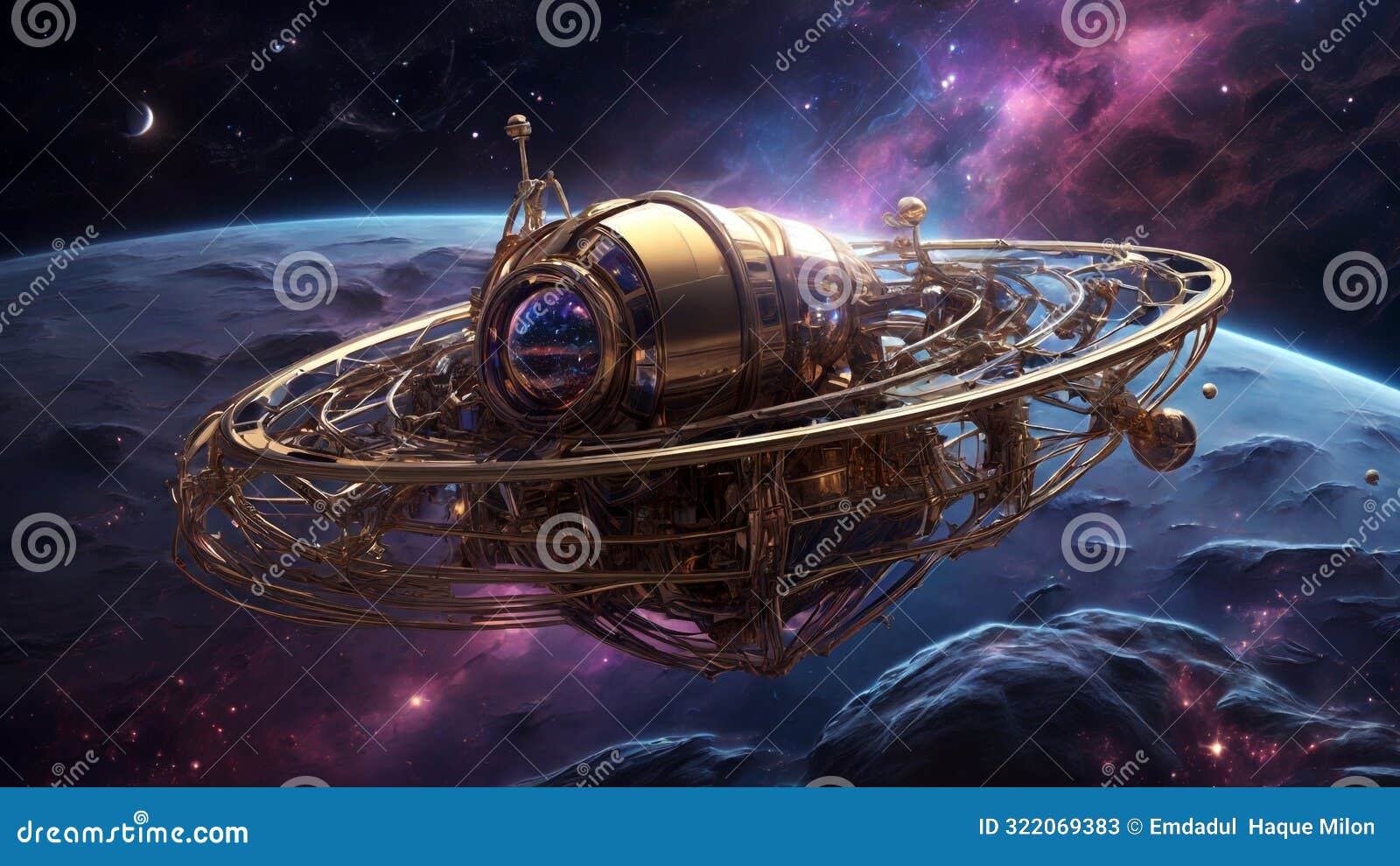 A Space Ship with a Space Ship on the Bottom, AI Generated Stock ...