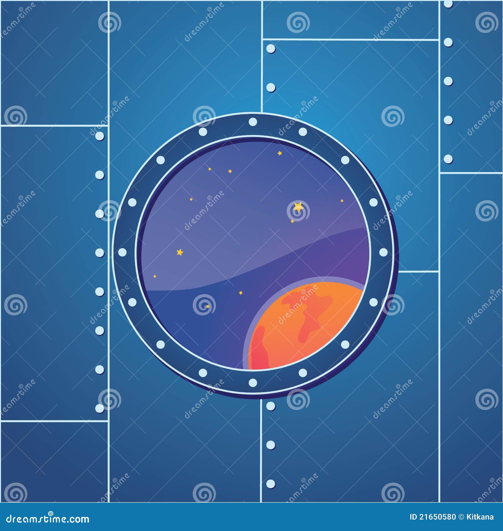 Space ship window stock illustration. Illustration of scenics - 21650580