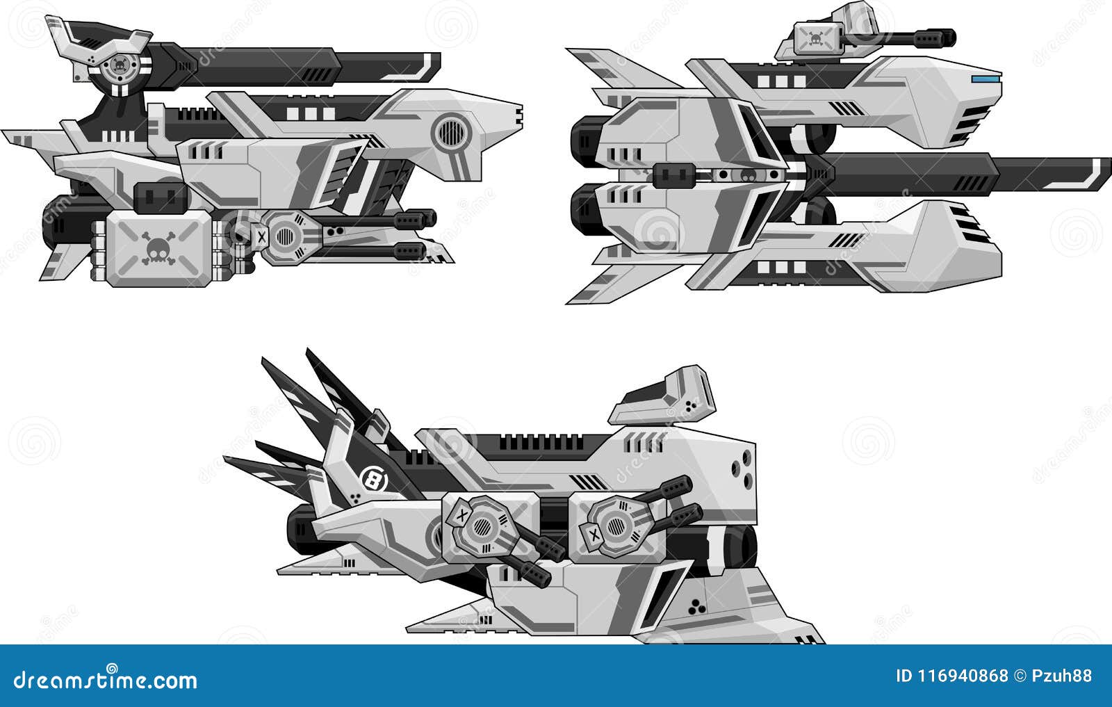 Space Shooter Game Assets Pack Stock Vector - Illustration of ...