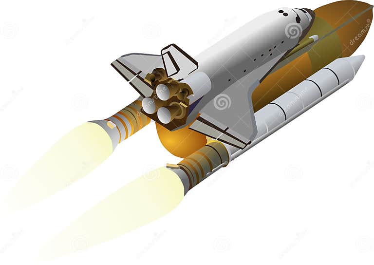 Space shuttle stock vector. Illustration of technology - 4557404
