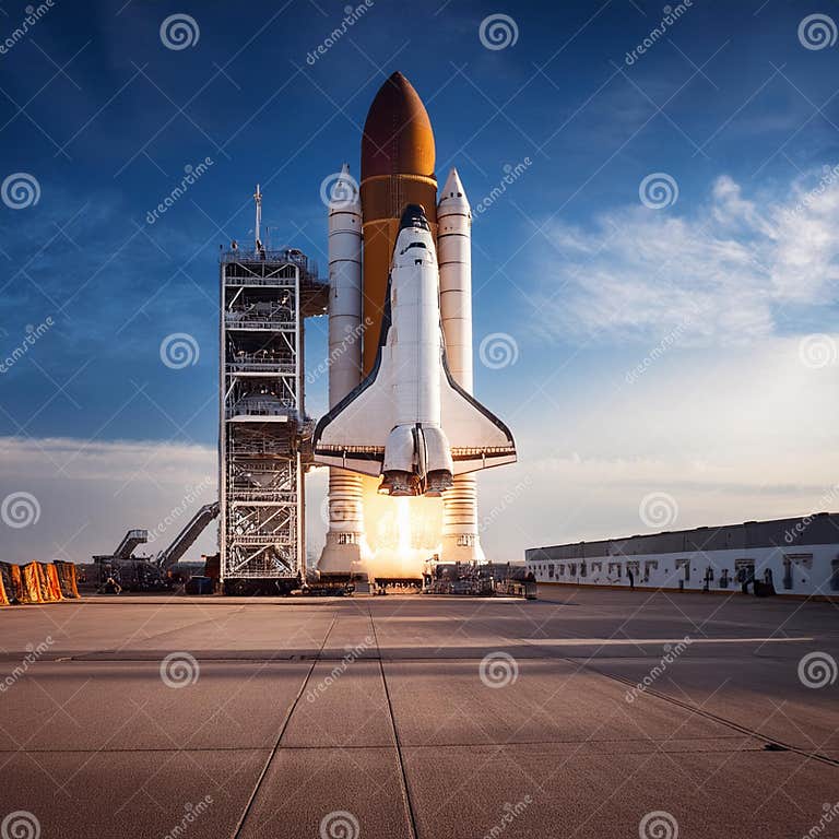 Space Shuttle, AI Generated Stock Illustration - Illustration of ...