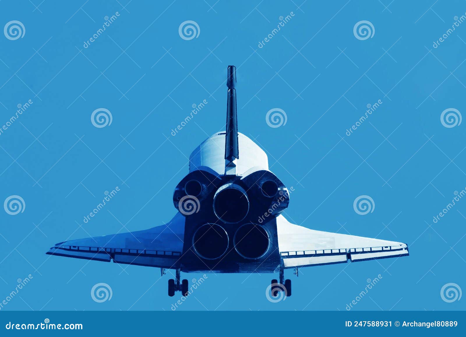Space Shuttle from Behind, Taking Off. Elements of this Image Furnished ...
