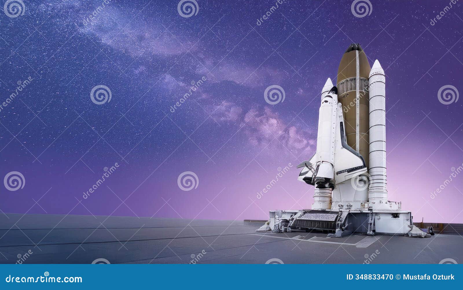 Space Shuttle on Color Background. Gradient Stock Illustration ...