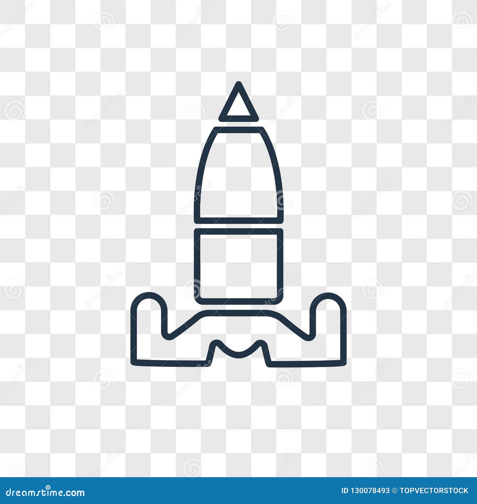 Space Shuttle Concept Vector Linear Icon Isolated on Transparent Stock ...