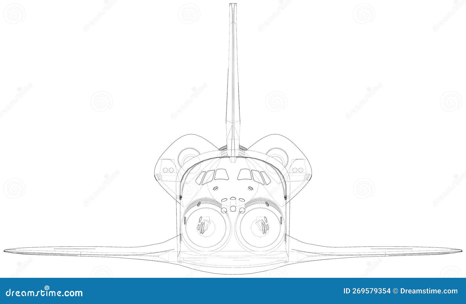 Space Shuttle. 3d Illustration Stock Illustration - Illustration of ...
