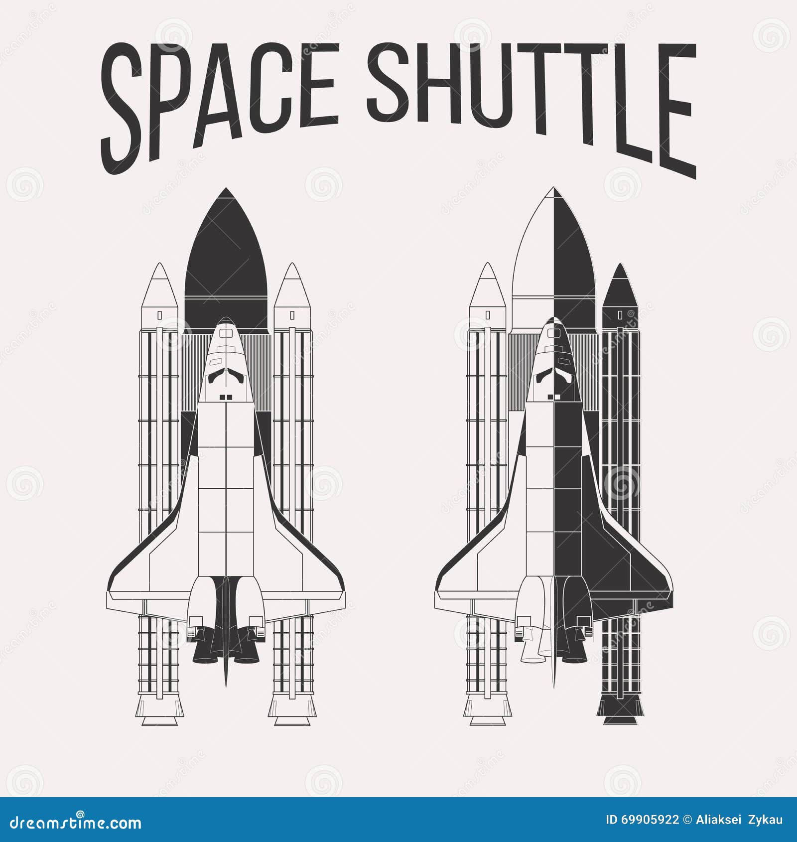 Space shuttle design stock vector. Illustration of launch - 69905922