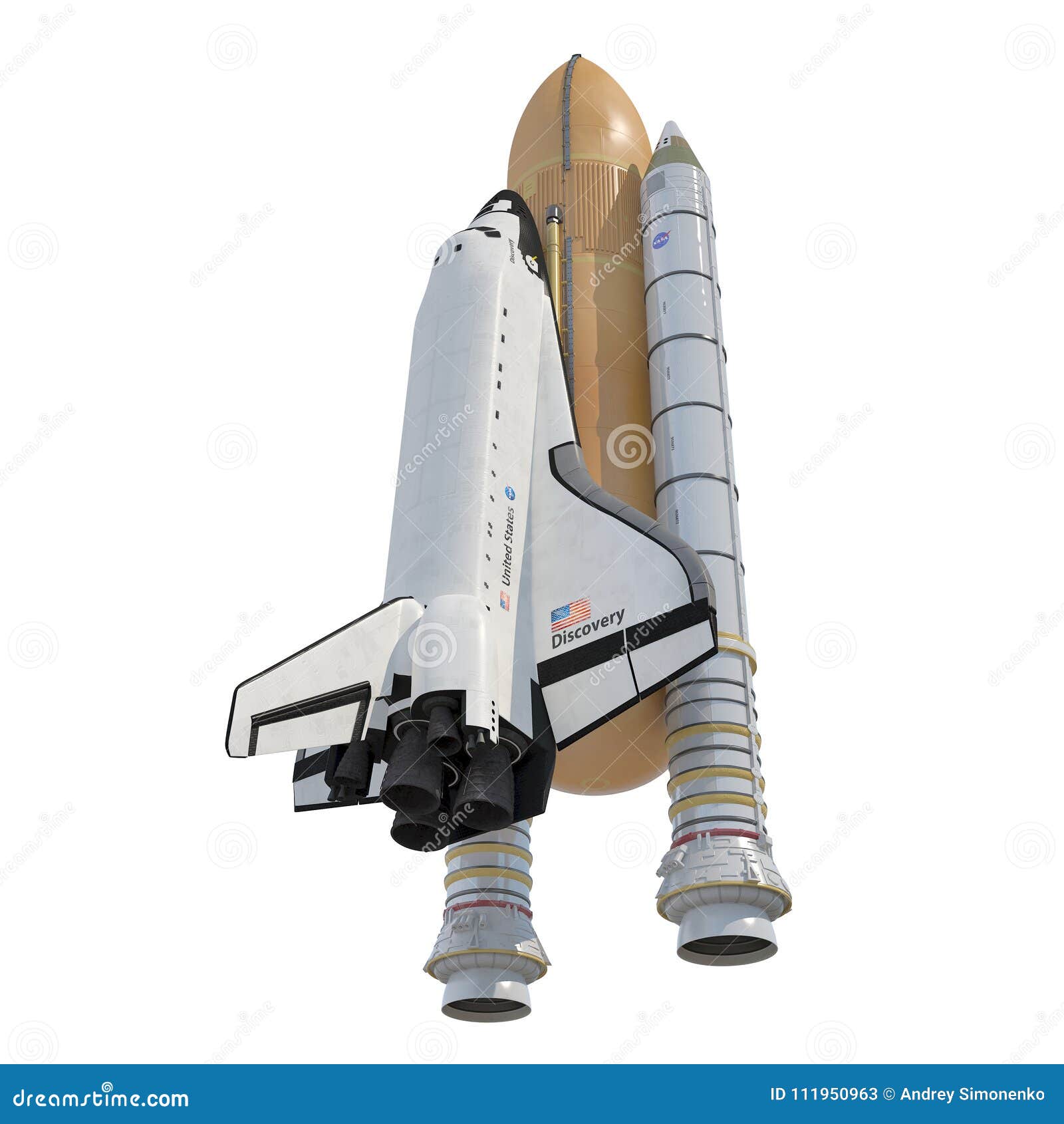 Discovery Space Shuttle Front View