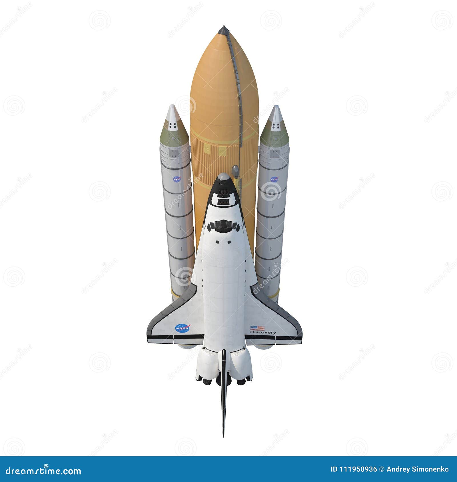 Discovery Space Shuttle Front View